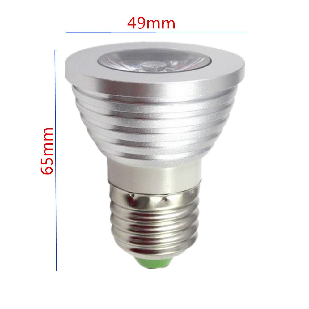 OMTO E26/E27 3W RGB Color Changing Spotlight with IR Remote Control Mood Ambiance Lighting Colorful LED Light Bulbs,Dimmable 85-265V (Pack of 5)