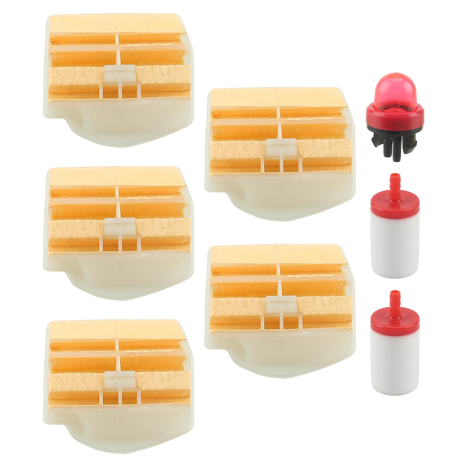 GoaMotors 531309681 Air Filter Cleaner Kit for Husqvarna 445 450 445E 450E Chainsaw Replace 544080803, with Fuel Filter, Primer Bulb