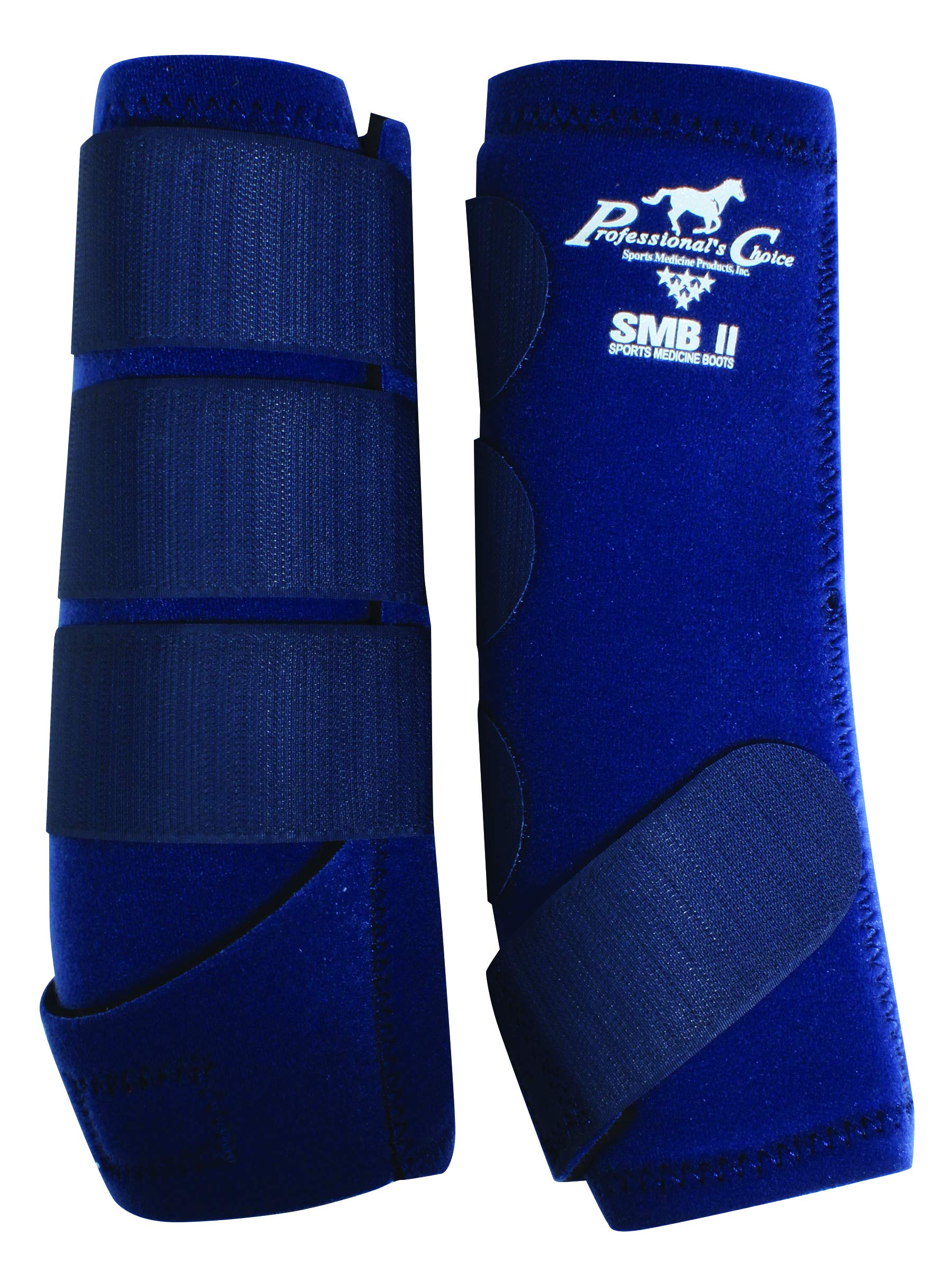Professional's Choice SMBII Pair Horse Equine SMB Medicine Boots Navy Blue (Medium)