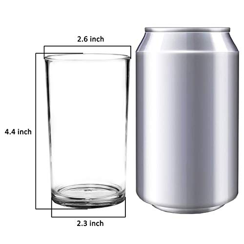Youngever 9 Pack 9-ounce Plastic Drinking Tumblers, Plastic Glasses, Reusable Plastic Cups, Unbreakable Glasses, Drinking Glasses