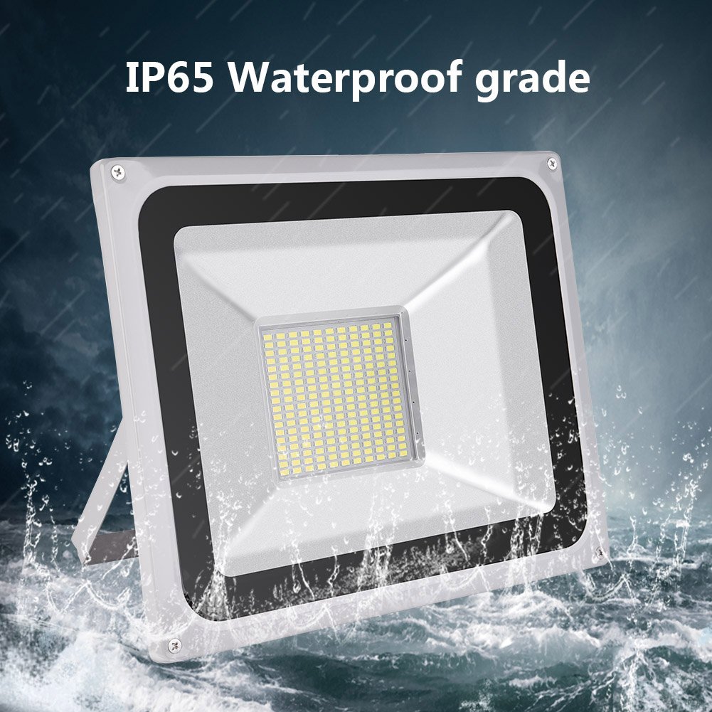 Viugreum 100W LED Flood Light, Waterproof IP65 Outdoor Work Lights, 110V 8000LM Daylight White(6000K), Super Bright Security Floodlights, Wall Lights for Garage, Garden, Yard