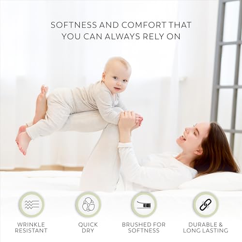 Color Sense Hotel Percale Cotton Rich Sheets, Gray Paisely Full Size Bed Sheet, Wrinkle-Resistant, Brushed for Extra Softness, Luxury Bed Sheets Full, Elasticized Deep Pocket Bedding Set