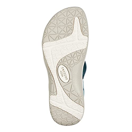 Earth Origins Women’s Sammie, Sandals for Casual, Everyday - Teal - 8 Wide