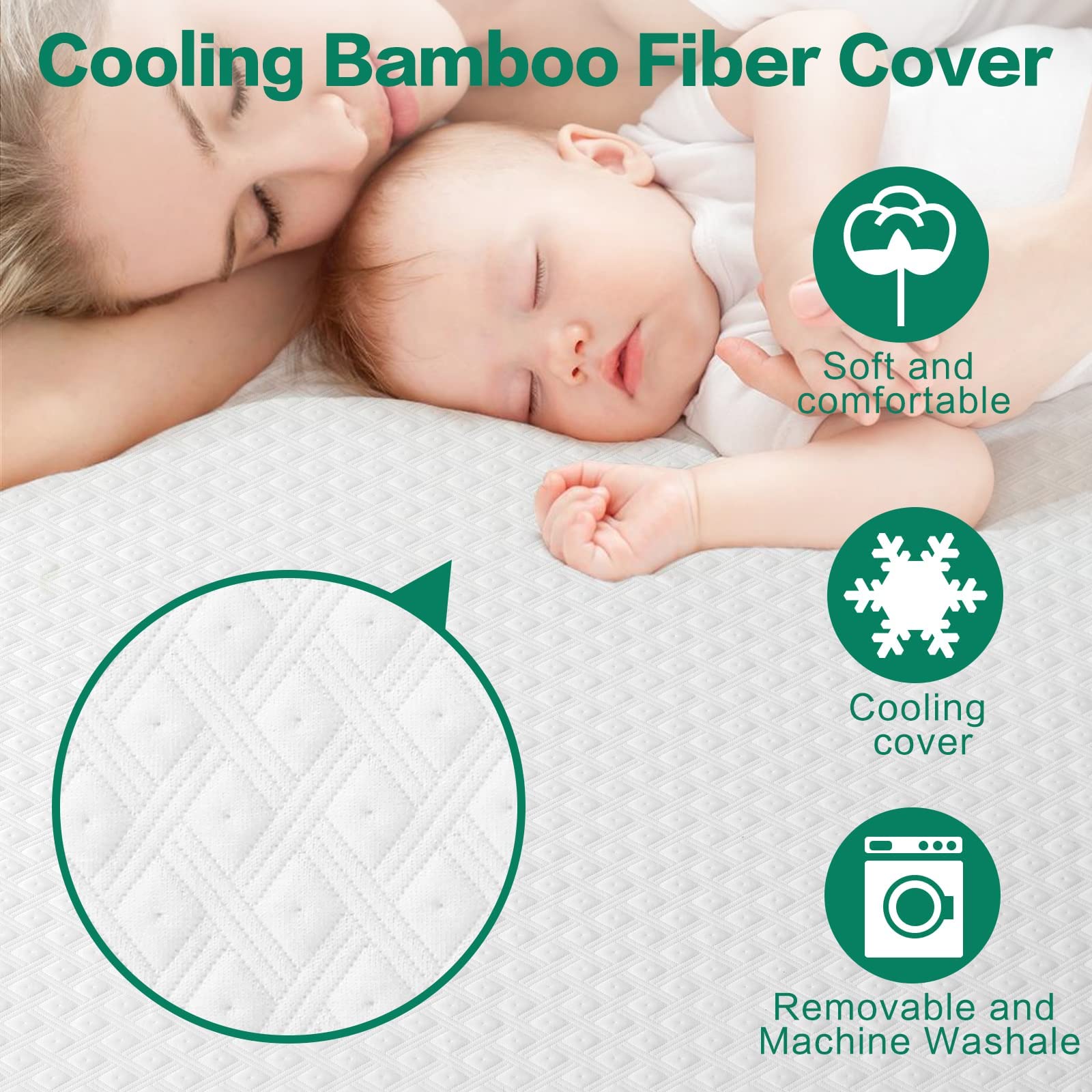 CottonHouse Cool Gel 3 Inch Memory Foam Mattress Topper King Size,Aviation Grade Material,Removable Soft Cover, Comfort Body Support & Pressure Relief
