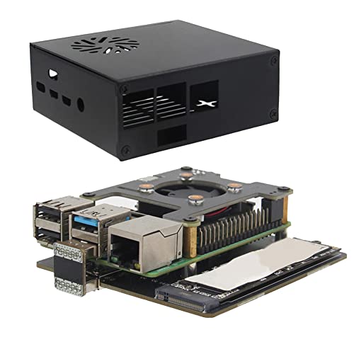 KALEN X876 M.2 NVME SSD Expansion Board+X732 Expansion with X863-C1 Metal + Pi 4B Storage