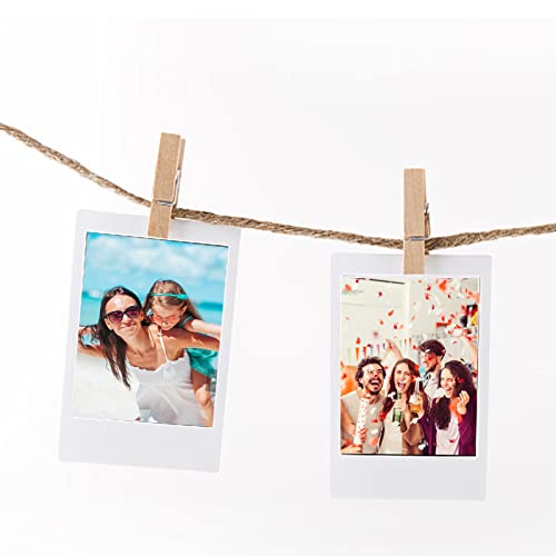 NUTJAM 100 Pack Mini Clothespins,3.5 X 0.7 MM Clothes Pins, Wooden Small Clothes Clips for Photos, Clothesline, Bag, Crafts, Art Wall, Pictures
