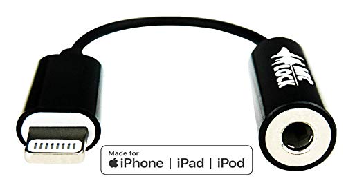 Mic-Lock Lightning with Sound Pass - Audio and Data Security Privacy Protector - Lightning to 3.5mm Headphone Adapter (Single Pack)