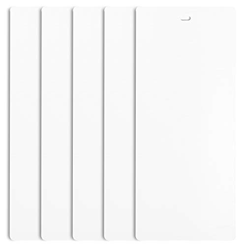 DALIX PVC Veritcal Blind Replacement Slats Curved Smooth White (82.5 Length) (5, White)
