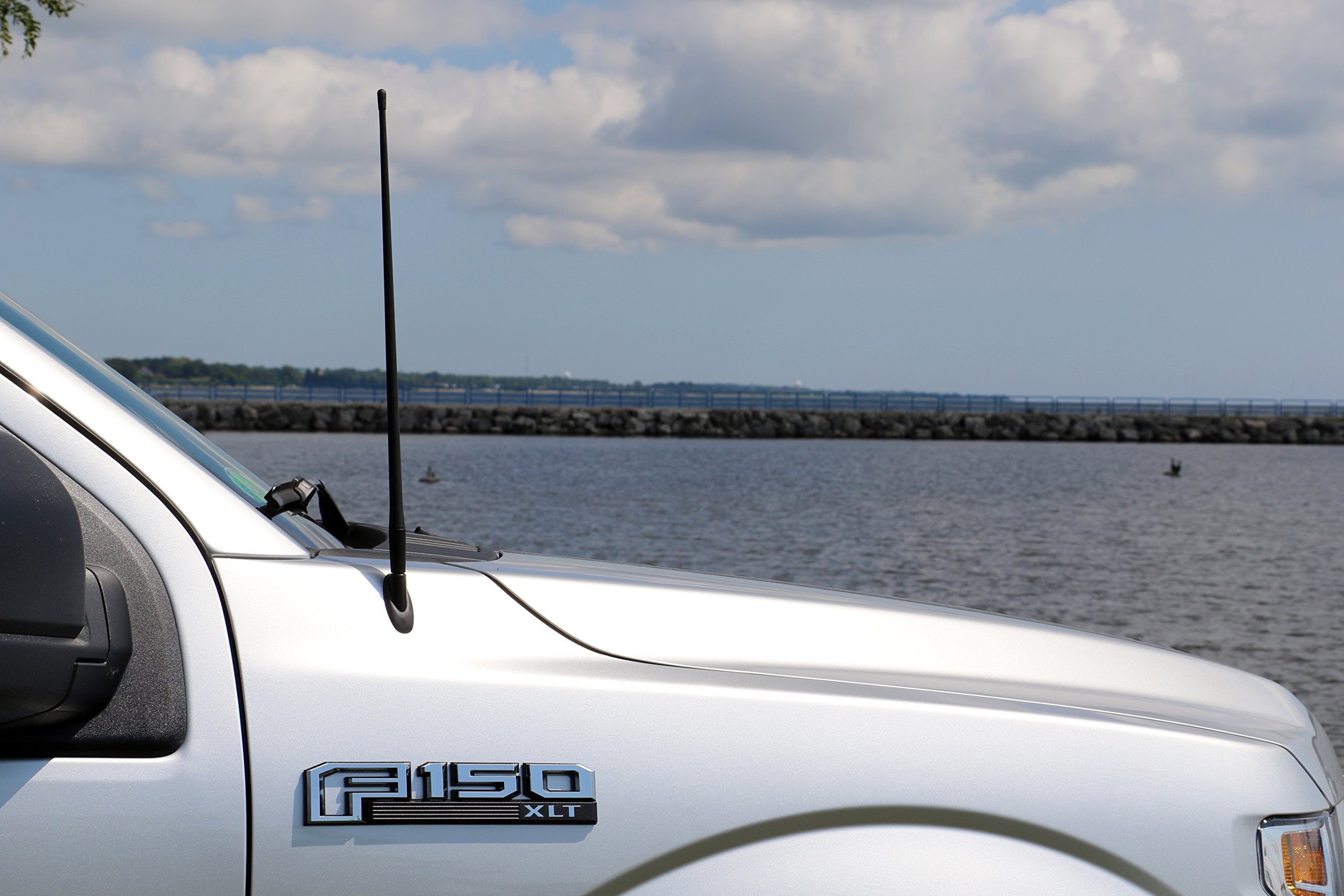 Votex Black Short Rubber 17 Inch Universal Antenna Kit - Easy Setup, Flexible & Durable Fits Cars, Trucks, SUVs