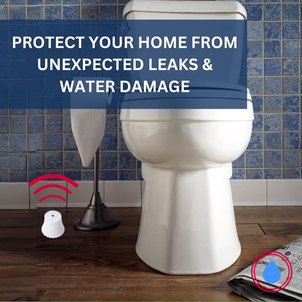 Flood Buzz Water Leak Alarm; Water Leak Detector for Homes and Businesses; Reusable with Factory Installed Battery - 6 Pack