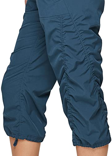RBX Women's Stretch Woven Lightweight Body Skimming Drawstring Capri Pant Vista Teal XL