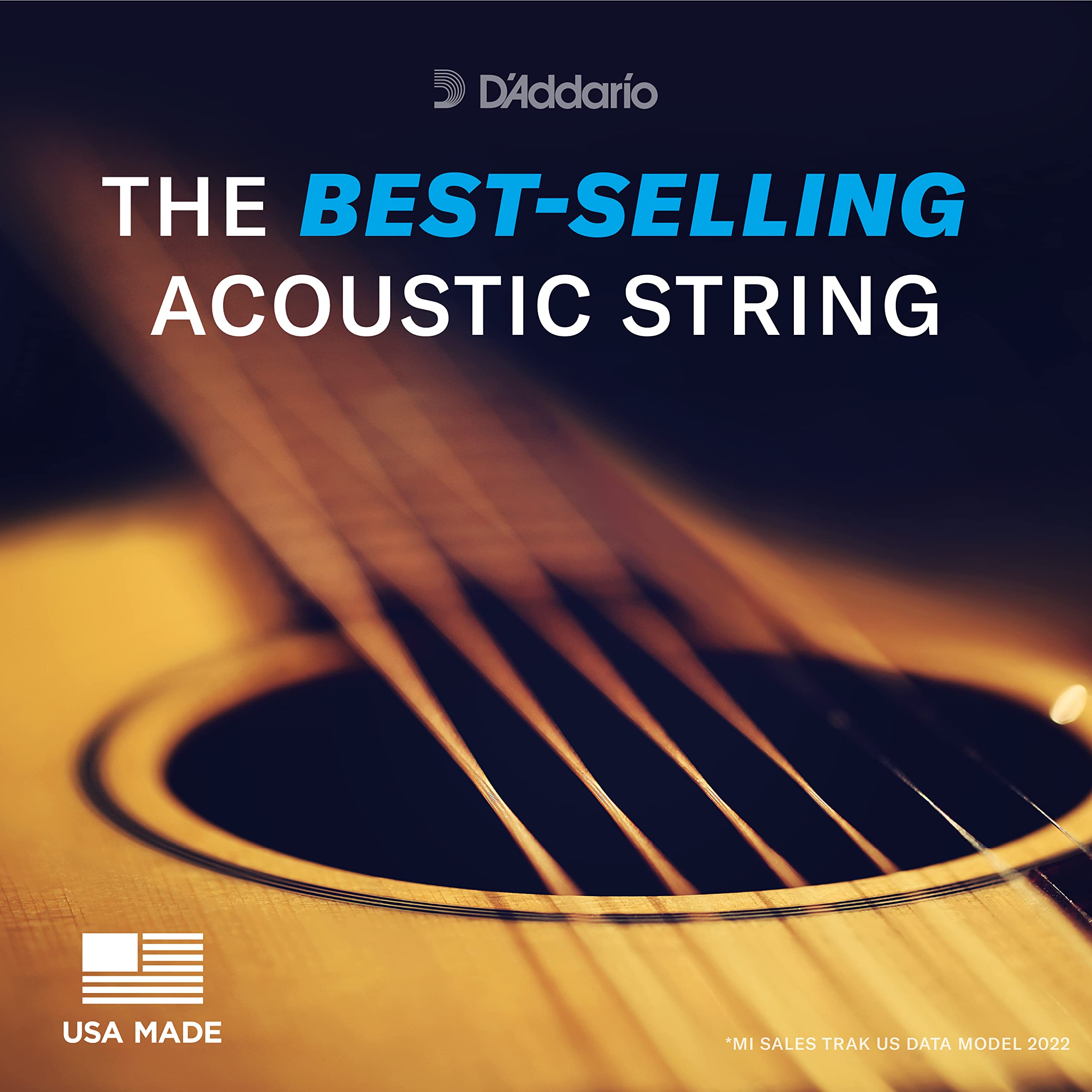 D'Addario Acoustic Bass Guitar Strings - Acoustic Bass Strings - Phosphor Bronze - EPBB170 - Acoustic Bass Guitar 4 String Set - 45-100 Gauge - 1 Pack