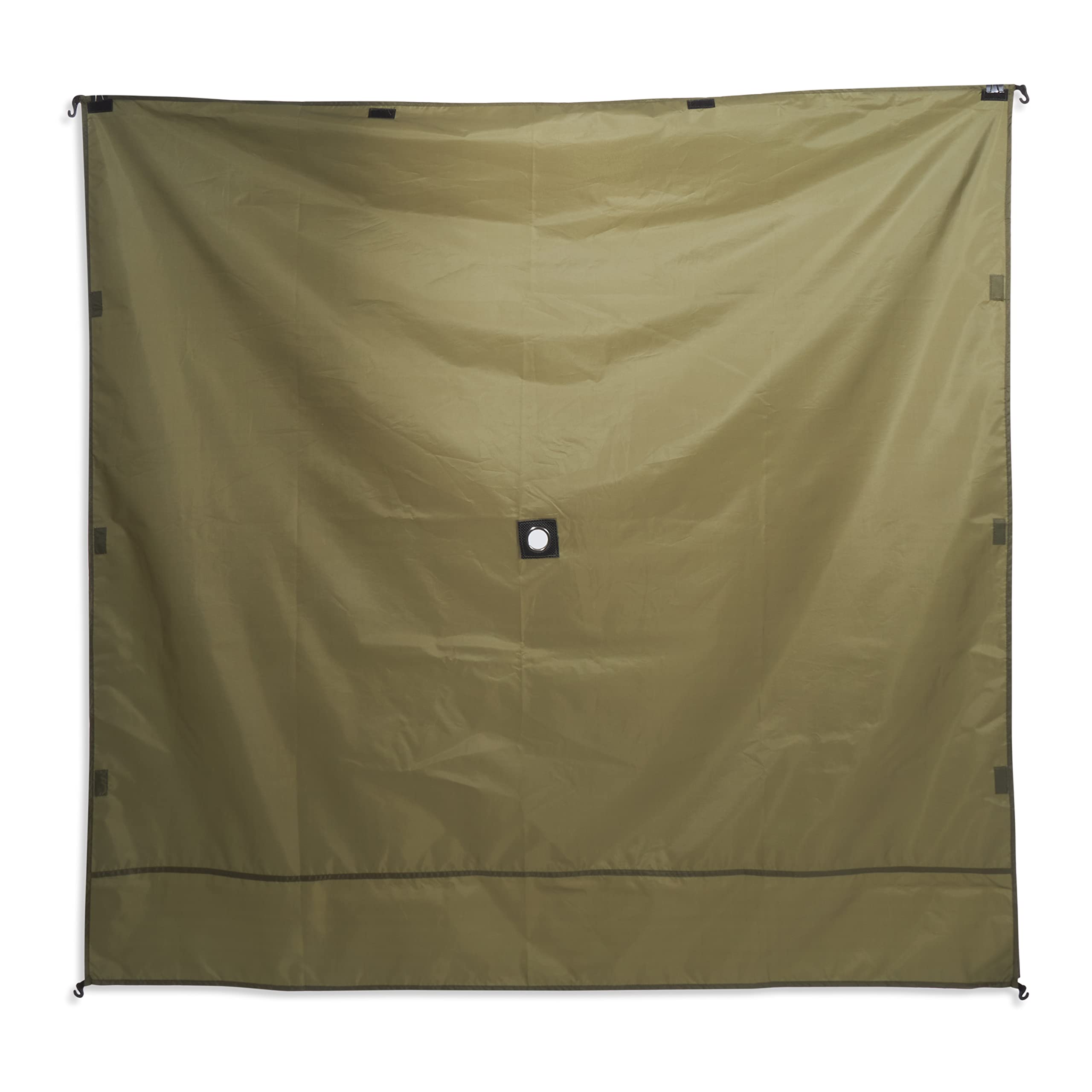 CLAM Quick Set Traveler, 6 x 6 Foot Portable Pop Up Outdoor Camping Gazebo Screen Tent, Canopy Shelter with Carry Bag and Wind Panels (4 Pack), Green