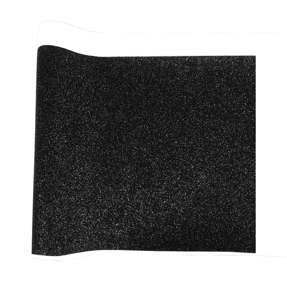 Sov Sparkly Superfine Glitter Leather Sheets Shiny Faux Fabric Canvas Perfect for Craft DIY Handmade Projects Patchwork Bow Craft Key Chain 8" x 53" (21 cm x 135 cm) 1 roll (Blue)
