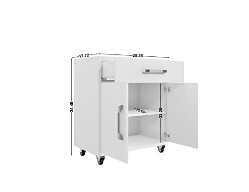 Manhattan Comfort Eiffel Garage Cabinets and Storage System, Set of 2, White