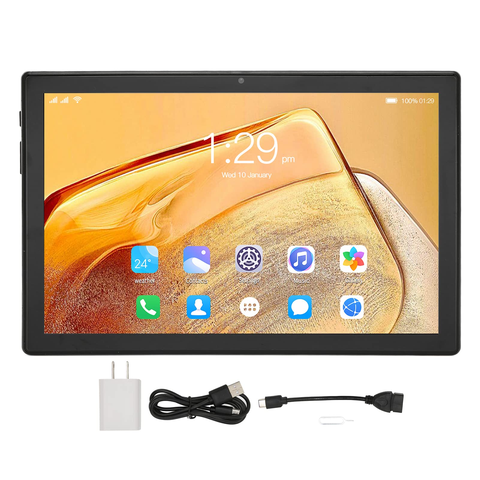 GOWENIC 10 inch Octa Core Tablet, for 11 Tablets 6GB RAM 256GB Storage, IPS HD Large Screen Tablet Computer, Dual Sim Card Slot, 4G Internet 5GWIFI, 7000mah (Silver)