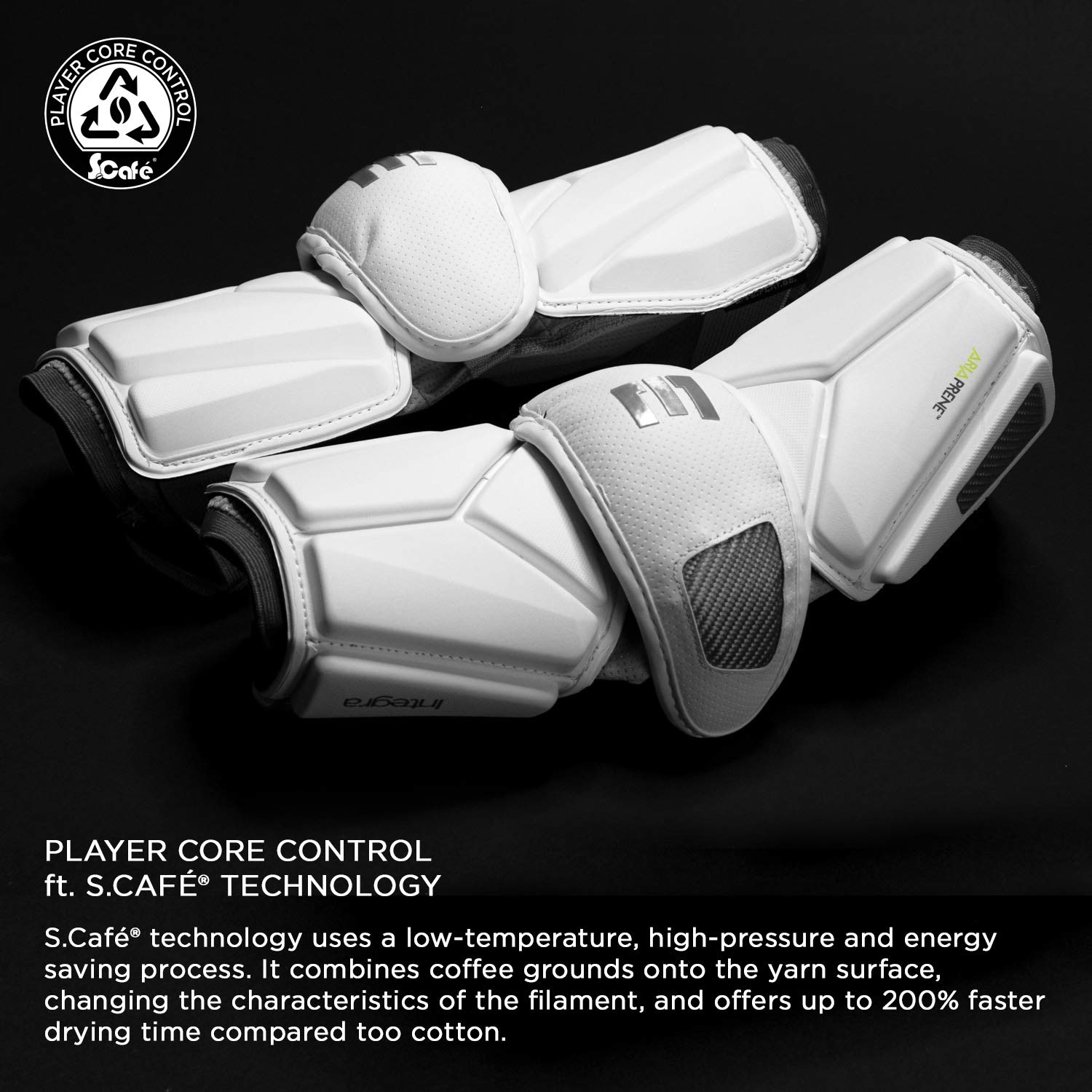 Epoch Integra Elite Lacrosse Arm Guards with 2-Step Molded Multi-Density Foam, X-Large, White