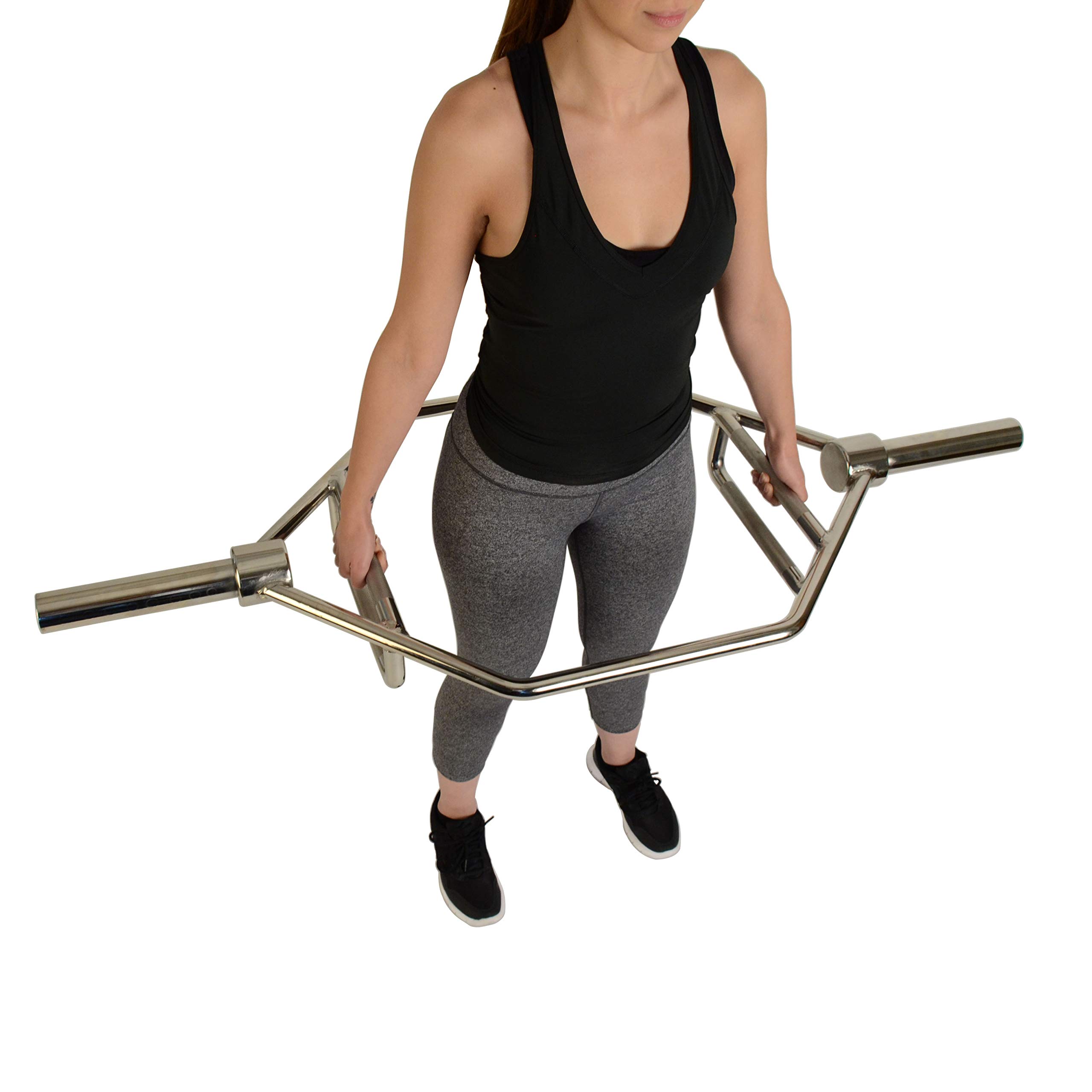 Sunny Health & Fitness Olympic Hex Bar, Weight Training Trap Bar for Deadlifts and Shrugs