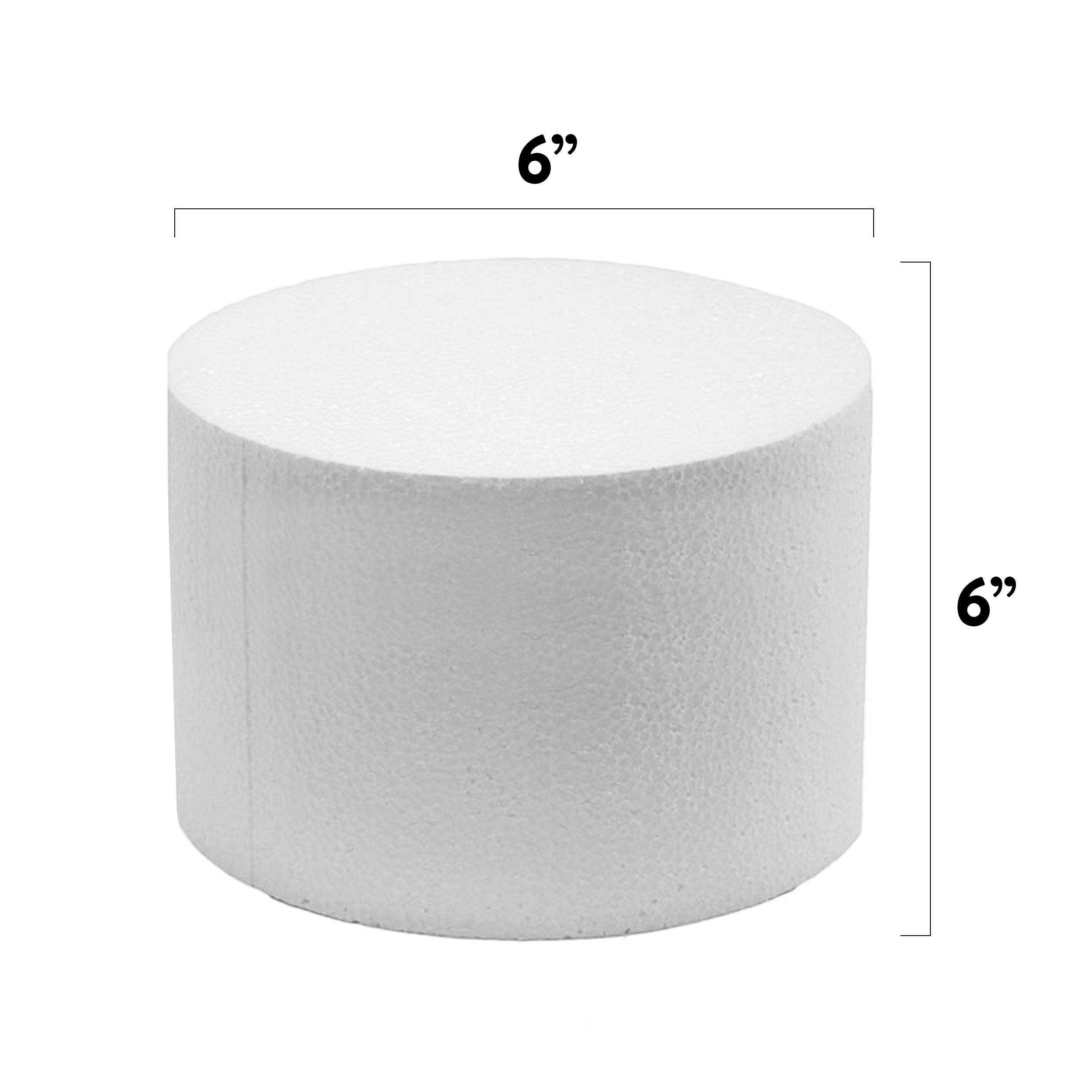 Global Sugar Art Cake Dummy Round, 6 x 6 Inches