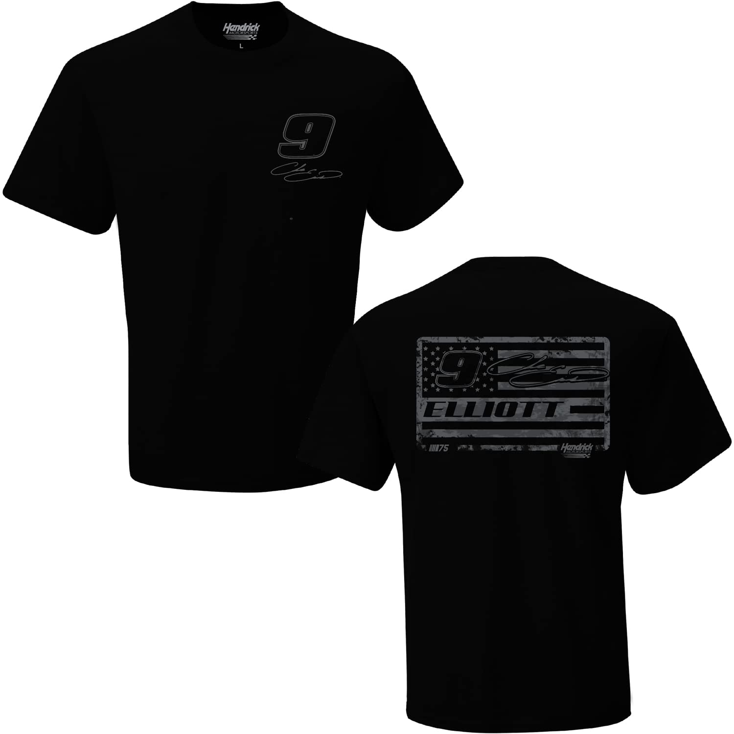 Denny Hamlin 11 Tonal Flag T-Shirt - Short Sleeve Automotive Racing Apparel 3XL