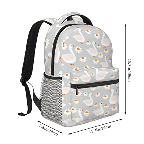 Juoritu Ducks Daisy Backpacks, Laptop Backpacks for Travel Work Gifts, Lightweight Bookbags for Men and Women
