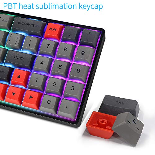Epomaker SK71S 71-Keys Bluetooth5.1 Wireless/Wired Hot Swappable Mechanical Keyboard with RGB Backlit PBT GSA Keycaps for Win/Mac/Gaming (Gateron Optical Black, Black)