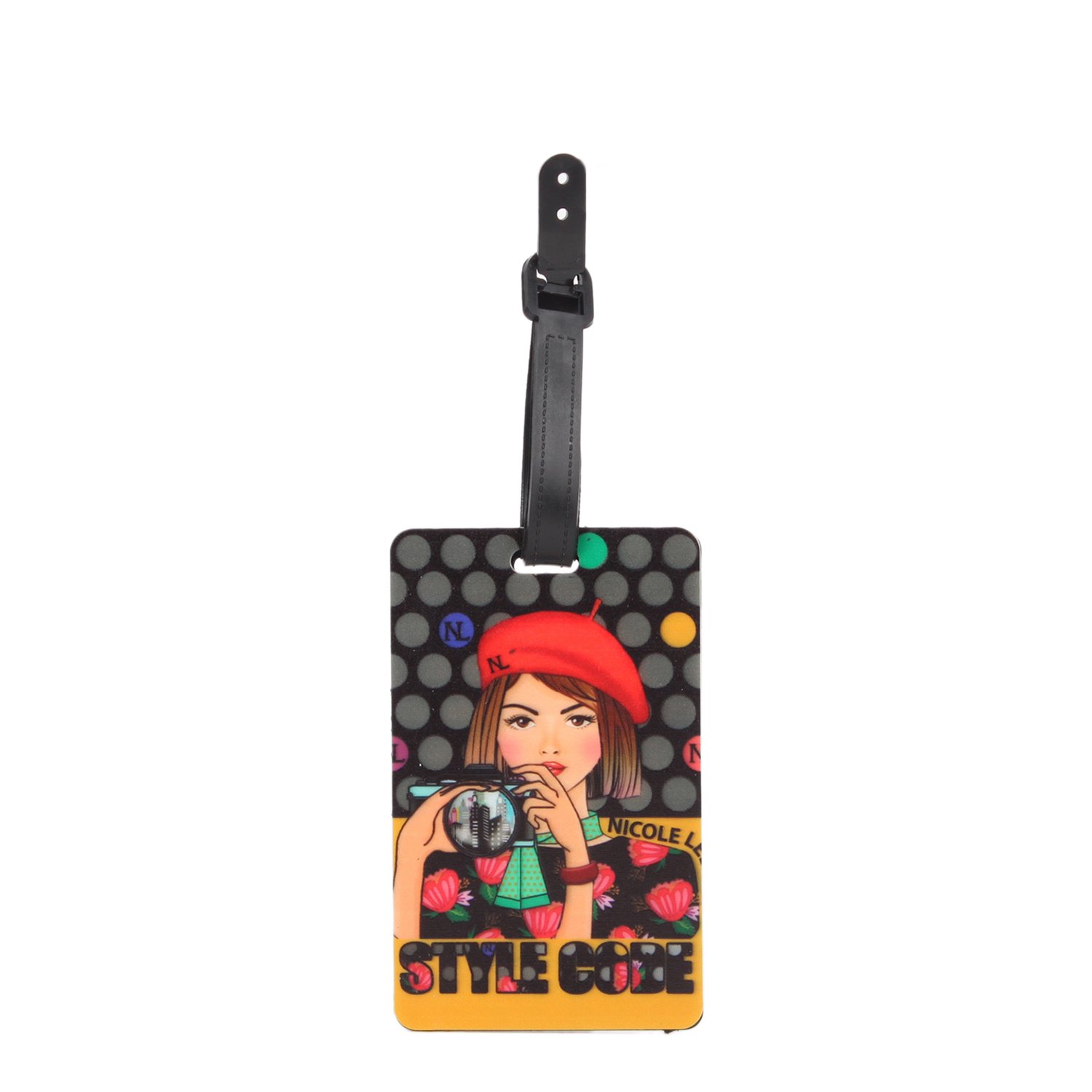 DESTINY BY NICOLE LEE 2 Pack Luggage Tag with Name ID Card Secure Strap Travel Bag Suitcase Handbag Baggage Label Tags