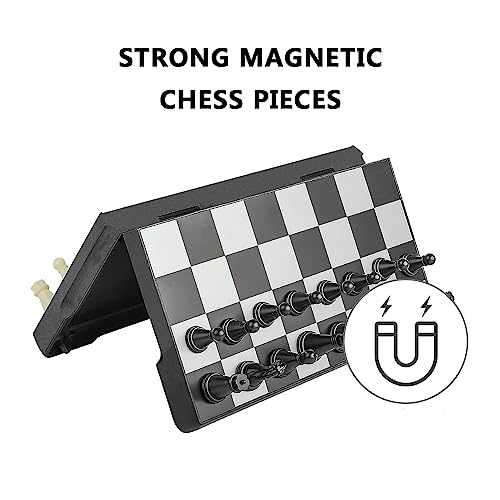 ZeJlo Mini Chess Set, 6.5" Portable Folding Chess Board Magnetic Travel Chess Set for Kids and Adults