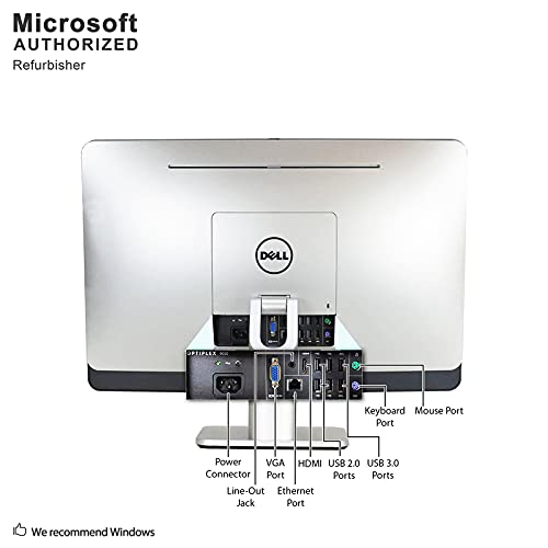 DELL Optiplex 9020 All In One FHD (1920 x 1080) Business PC, Intel 4th Gen Quad Core i5-4570S, 8GB Ram, 500GB HDD, HDMI, VGA, WIFI, DVD-RW, Bluetooth, USB 3.0, Win 10 Pro (Renewed)']