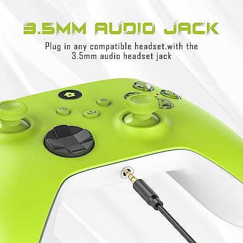 W&O Wireless Controller Compatible With Xbox One, Xbox Series X/S, Xbox One X/S、PC with 2.4GHZ Wireless Adapter Gamepad (Electric Volt)