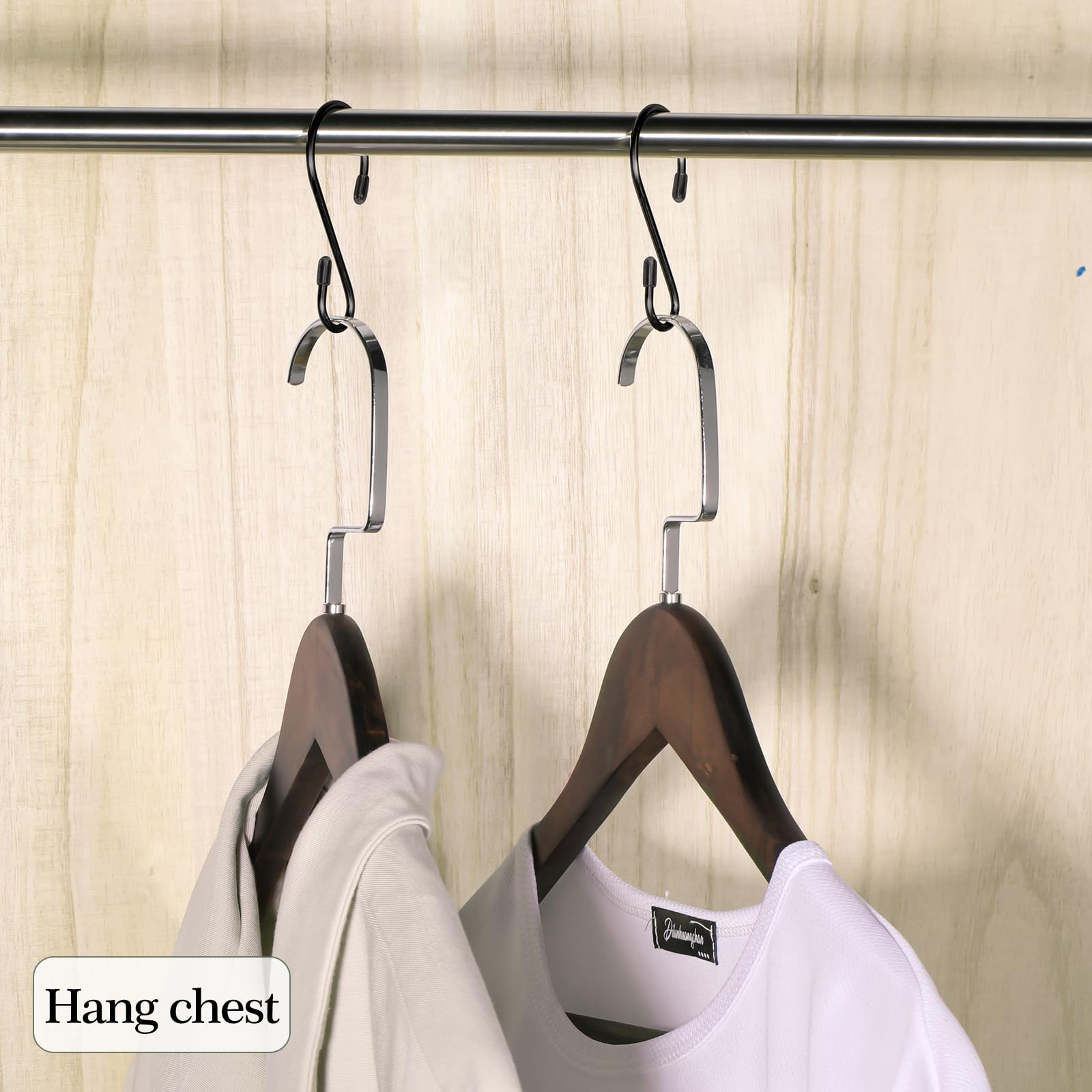 Hotop 36 Pieces 6 Inch S Shaped Stainless Steel Hooks Metal Hanging Hooks Curtain Hooks Pan Pot Holder Rack Hooks for Hanging Pot, Pan, Cups, Plants, Bags, Jeans, Towels (Black)