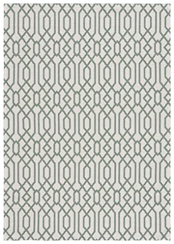 MARTHA STEWART Safavieh Collection by SAFAVIEH 4' x 6' Green/Ivory MSR421Y Contemporary Geometric Cotton Area Rug