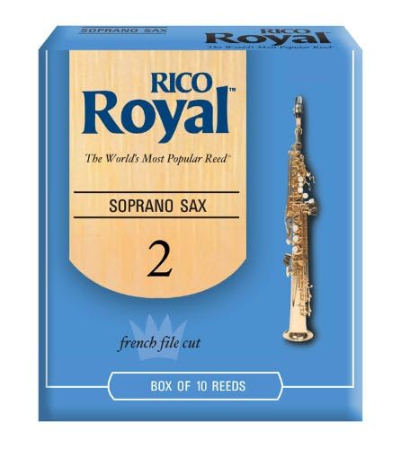 D'Addario Woodwinds - Royal Soprano Saxophone Reeds - Soprano Sax Reeds with Strong Spine - Great for Classical or Jazz - Strength 2.0