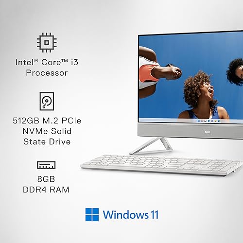 Dell Inspiron 7000-Series All-in-One Desktop,with Microsoft Office Lifetime License, 27" FHD Touchscreen, 10-Core i7-1355U, 32GB RAM, 4TB SSD, GeForce MX550,WiFi 6E, Keyboard & Mouse, Windows 11 Pro