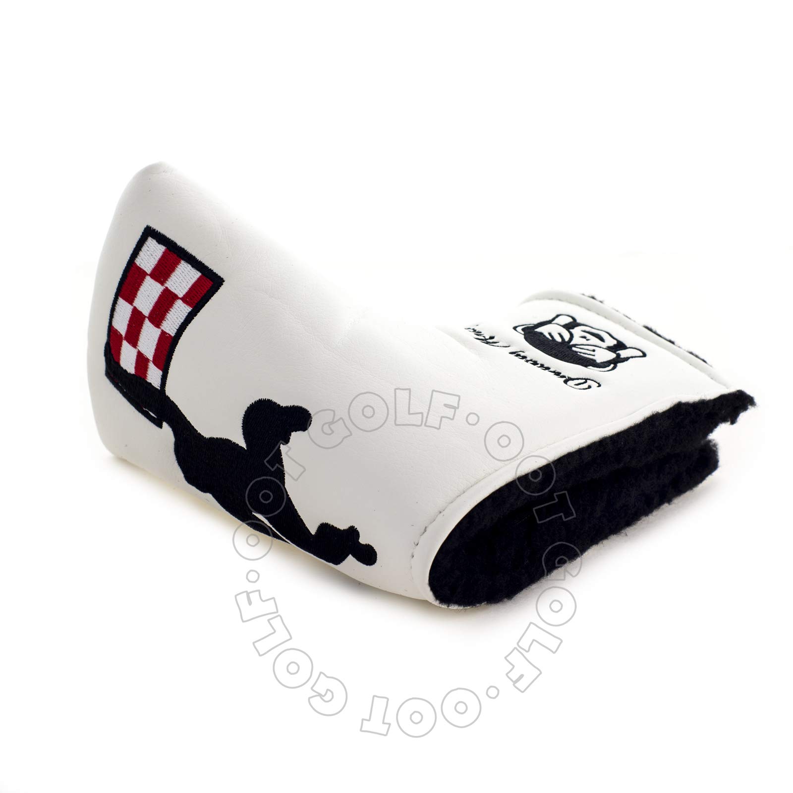 Dancing Monkey Golf Headcover for Blade and Midsize Mallet Putter, White, Head Cover