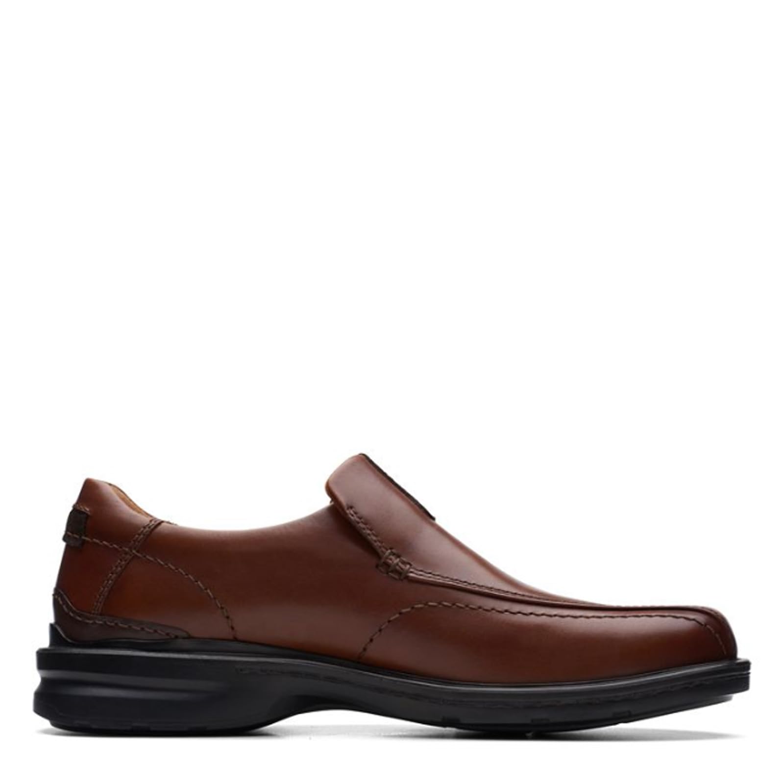 Clarks Men's Gessler Step Loafer, Dark Tan Leather, 13 Wide
