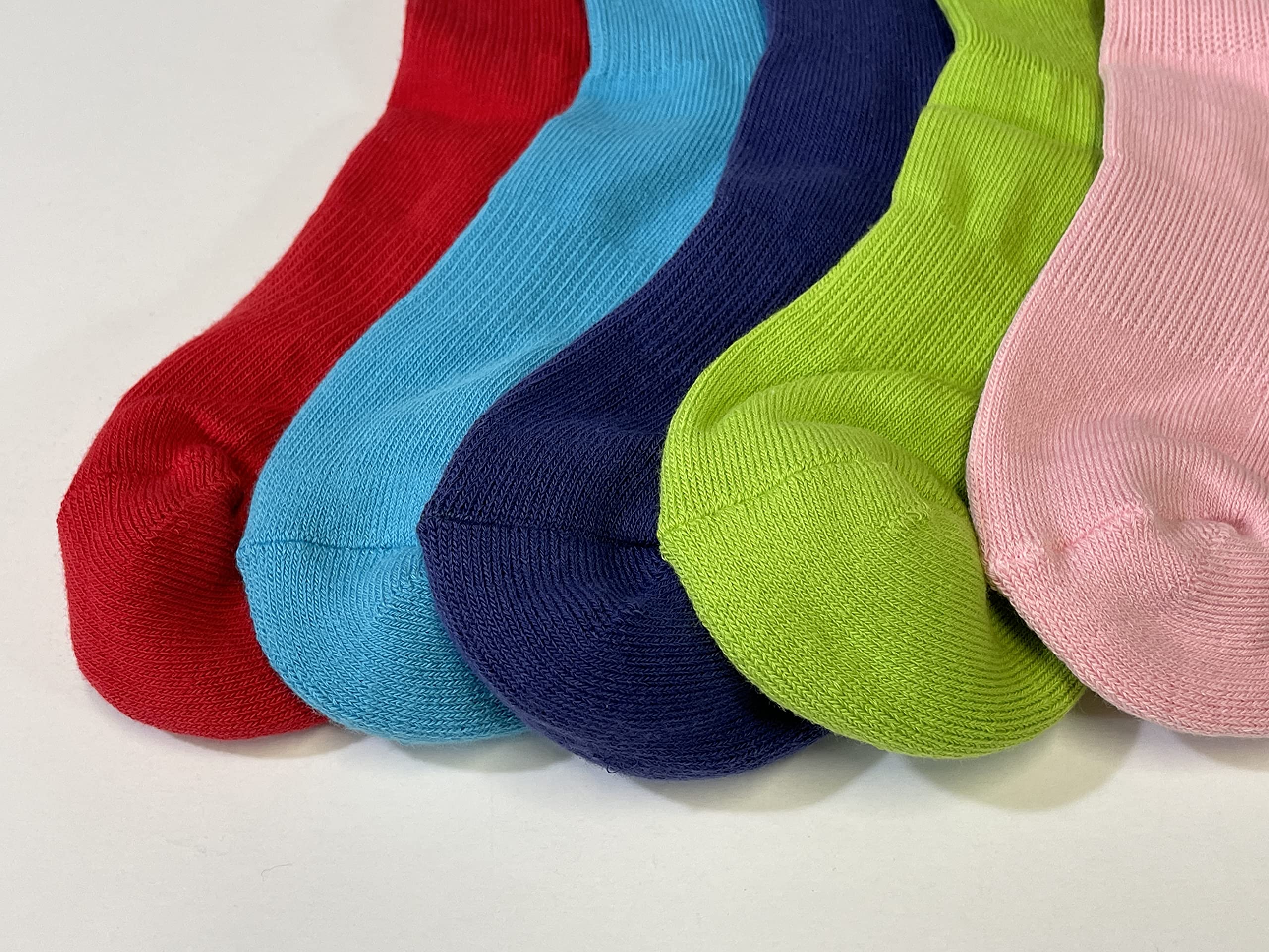 COUVER Youth Kids Sports Quarter Athletic Socks, RED, Size Youth Large