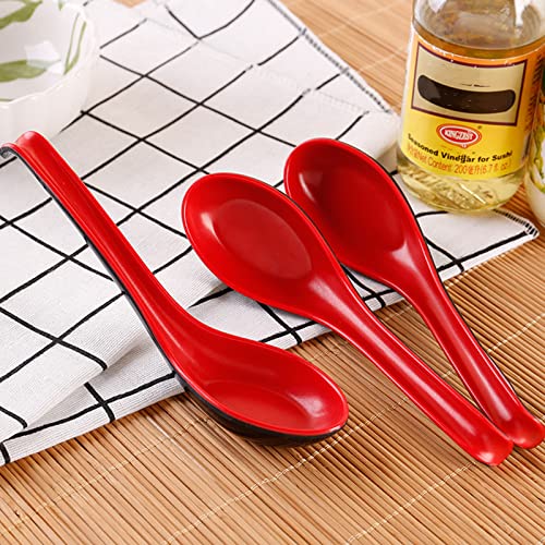 Lyellfe Set of 10 Miso Soup Bowl with Spoon, Restaurant Quality Melamine Cereal Rice Bowl, 16 Oz Unbreakable Japanese Dinnerware for Ramen, Udon Noodle, Dishwasher Safe