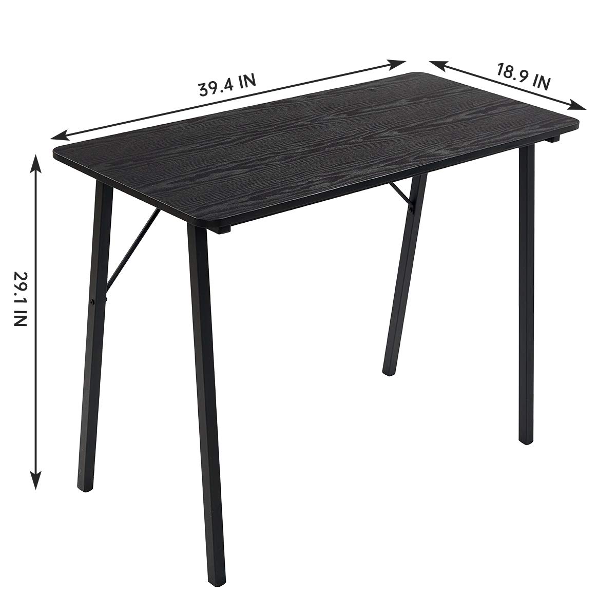 Computer Desk 40 Inch Kids Writing Desk for Small Spaces Students Study Table Home Office Wood Work Desk for Corner Bedroom Modern Portable Laptop Desk for School PC Gaming, Walnut Brown