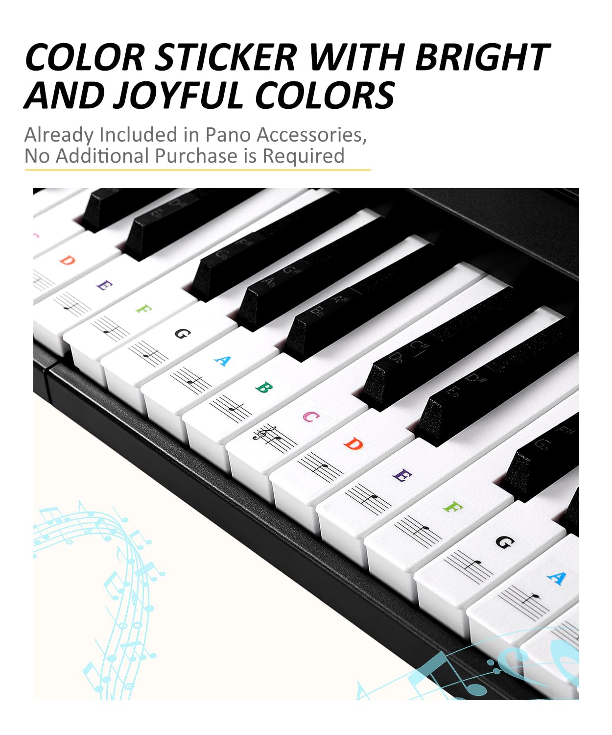 Finger Dance 61 Key Keyboard, Folding Piano, Semi Weighted Keys Portable Piano, Bluetooth & MIDI, Foldable Keyboard Piano for Beginner - Deep Black