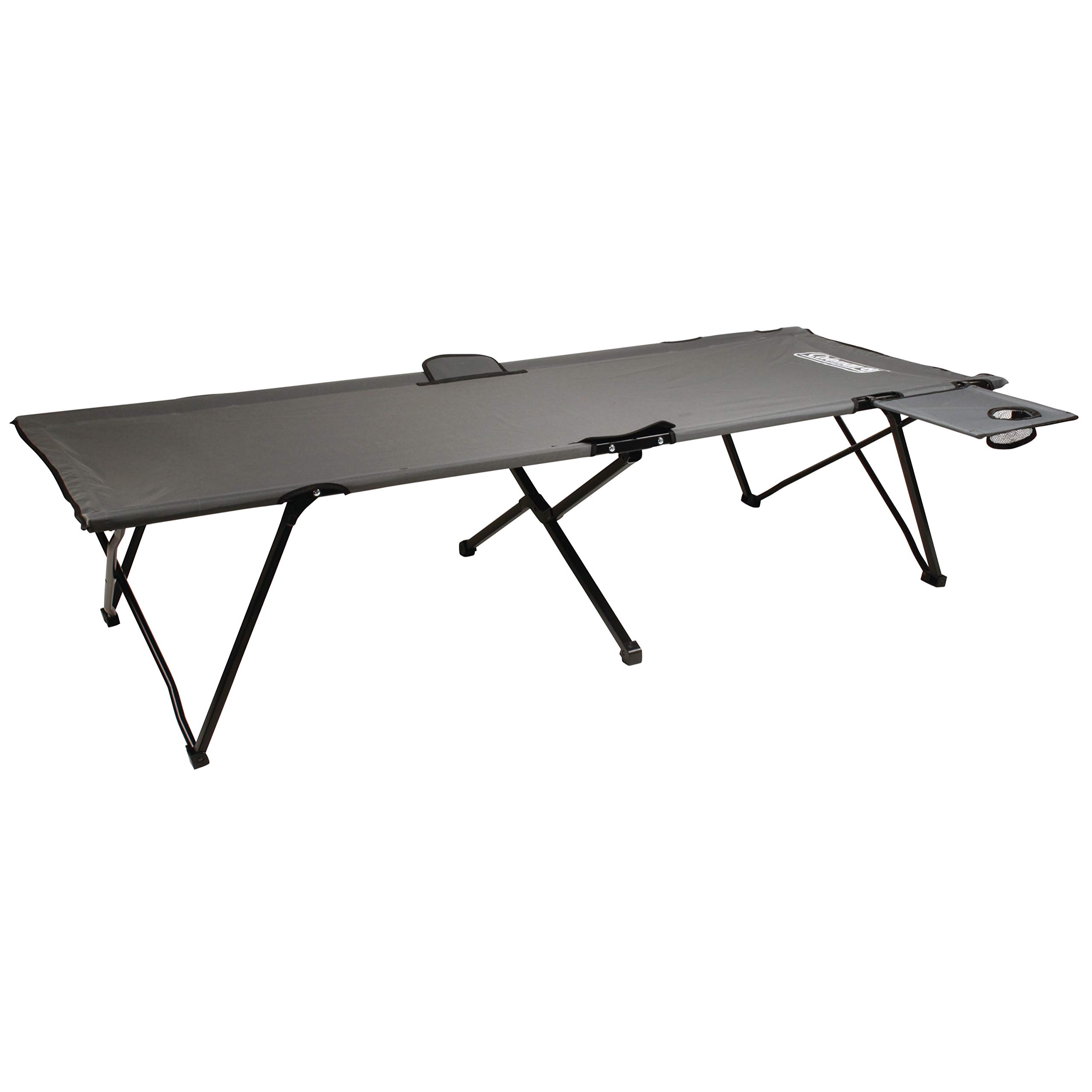 Coleman Pack-Away Camping Cot with Removable Side Table, Extra Wide Cot Fits Adults up to 6ft 6in or 300lbs, Carry Bag Included