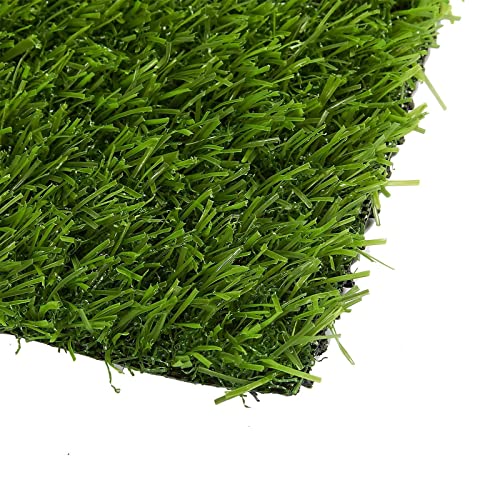 Juvale 4-Pack Artificial Grass Mats - Faux Grass, Fake Turf Panels for Wall, Balcony, Patio, Outdoor Decor (12x12 in)