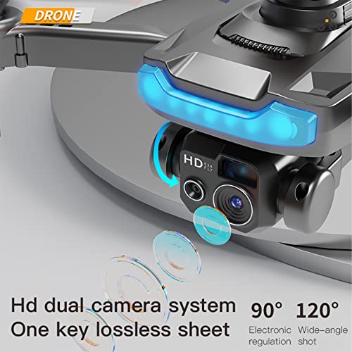 Mini Drone with with 4K Dual HD FPV Camera, 2023 New Upgradded RC Quadcopter FPV Camera Foldable Drone Toys Gift for Adults Kids, with Altitude Hold Headless Mode One Key Start Speed (Black)