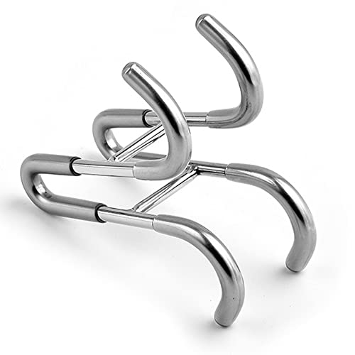Maxfacilis Shower Door Hooks 2 Packs 304 Stainless Steel, Two Side Bathroom Frameless Door Hooks, for Robe, Towel, Squeegee, Loofah, Bathing Suits, Shaver-Silver(Two Side)