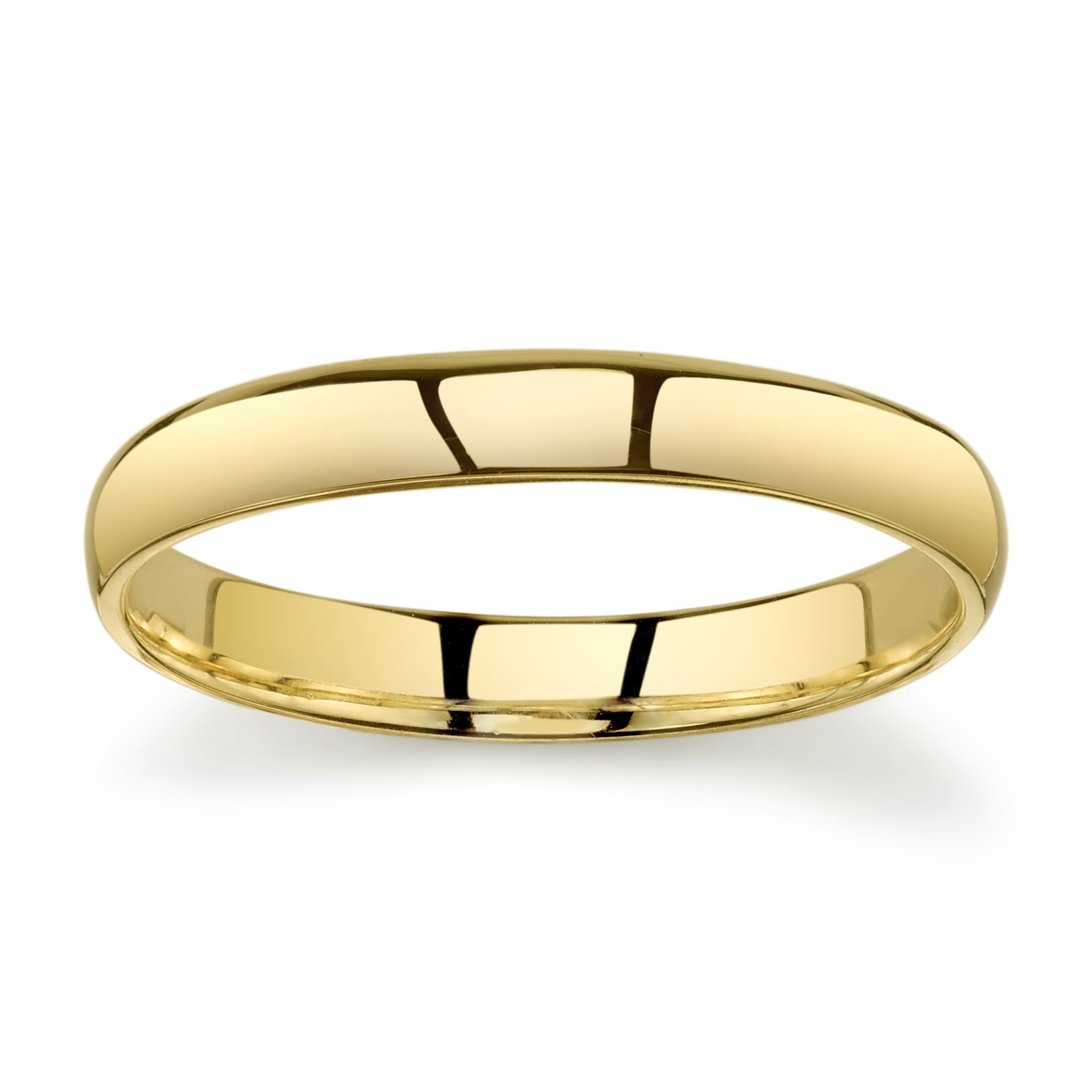 WDYHILE Plain ring,olished Womens Wedding Bands,Lightweight gold-plated, ladies' ring,Simple and generous, suitable for various occasions (Gold, 8)