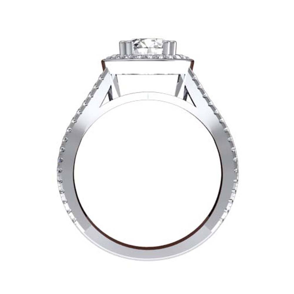 Dazzlingrock Collection 0.50 Carat (Cttw) 14K Round Diamond Women Semi Mount Ring 1/2 CT (No Center Stone), White Gold, Size 7