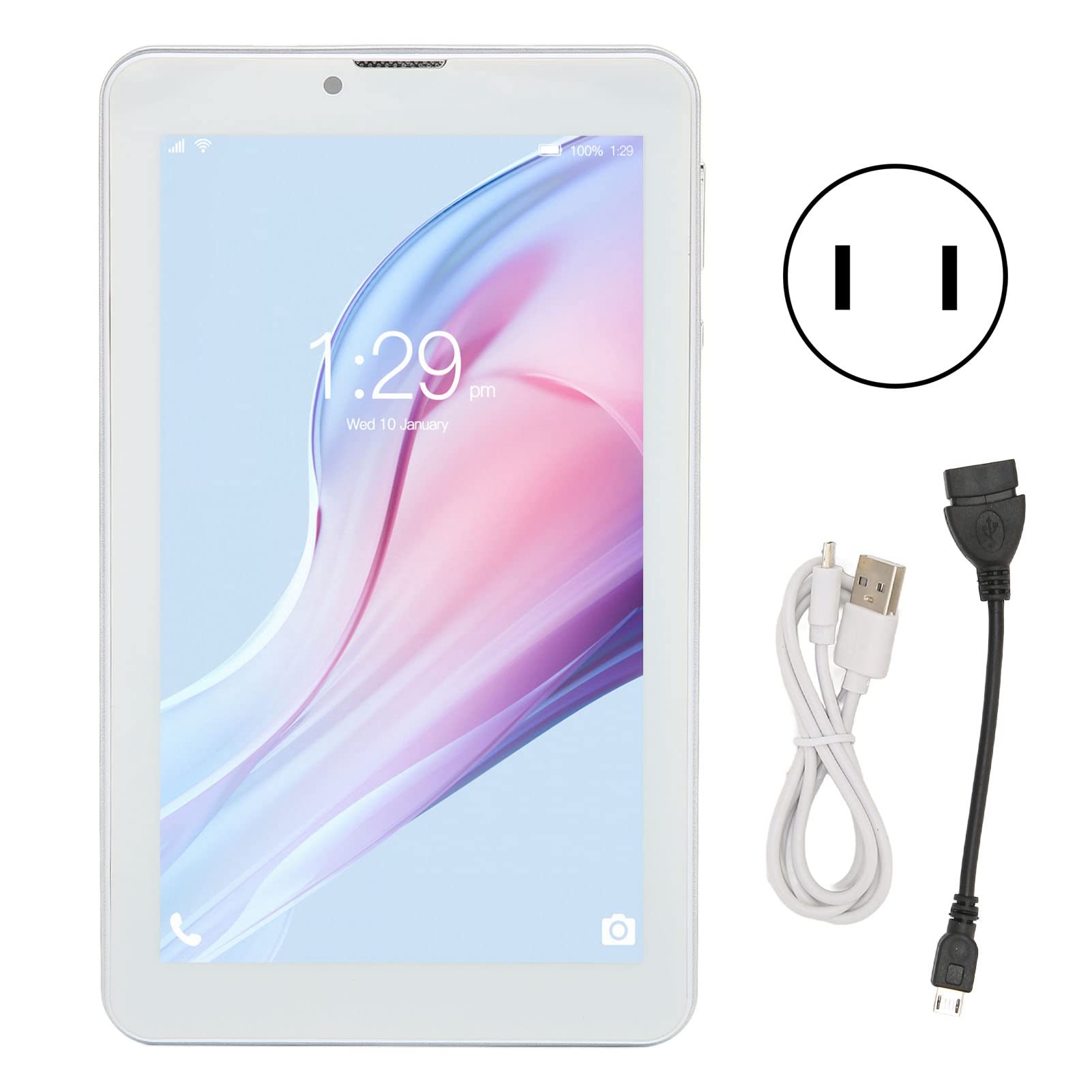 Kids Tablet, 7in Tablet Dual Camera 100240V for School (US Plug)