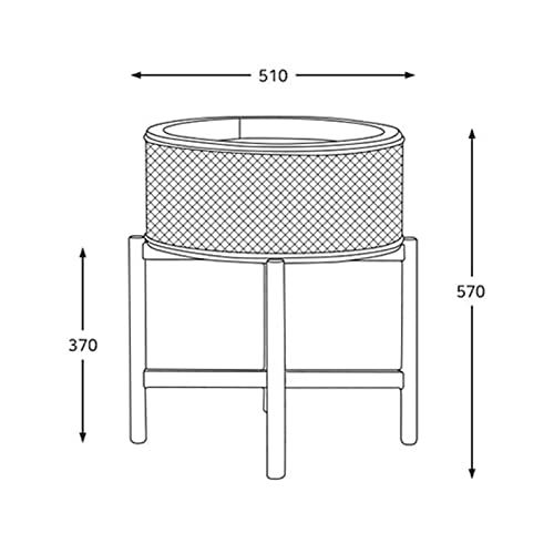 HIGOH Bedside Table Coffee Table Rattan Sofa Sides Table Simple Tea Table Living Room Bedroom Rattan Small Round Nightstand