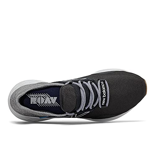 New Balance Men's Fresh Foam Roav V1 Sneaker, Black/Light Aluminum, 11 W US