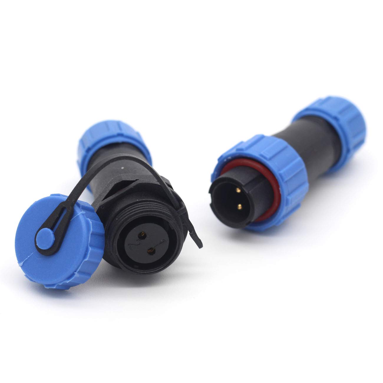 SZJELEN SP13 2pin/3pin/4pin/5pin/6pin/7pin/ 9pin Aviation Cable Connector,IP67 Waterproof Plug Socket,LED Light Equipment Connector (2pin, Pair-Plug(Male)&Socket(Female))